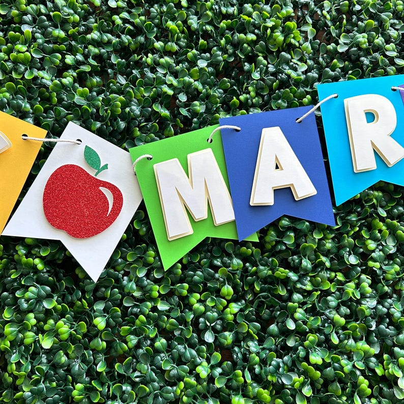 Classroom Teacher Name Banner, Personalized Teacher Banner, Custom Name ...
