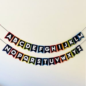 Alphabet Rainbow Banner, Back to School, School Classroom Decorations ...