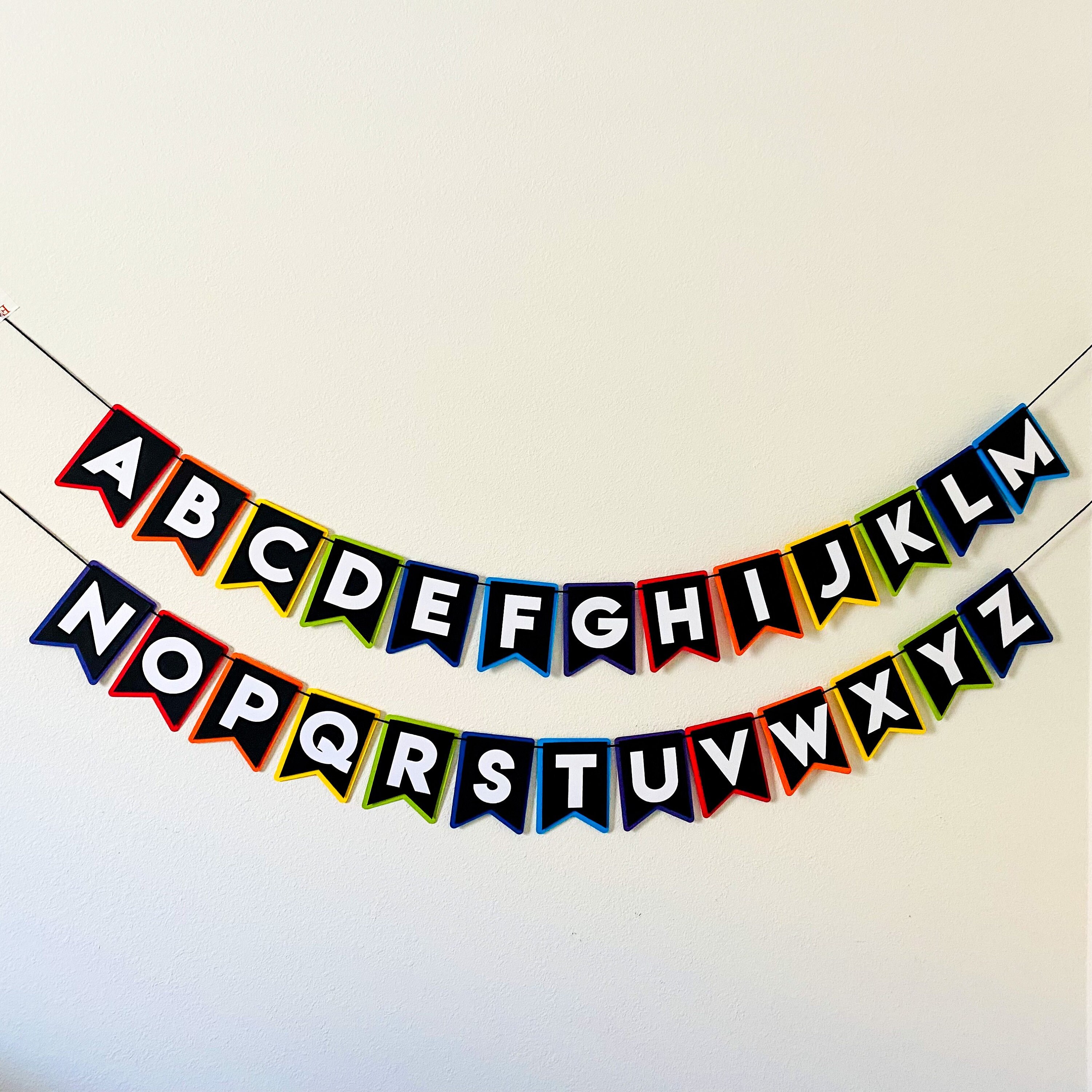 Alphabet Rainbow Banner, Back to School, School Classroom Decorations ...