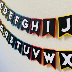 Alphabet Rainbow Banner, Back to School, School Classroom Decorations ...