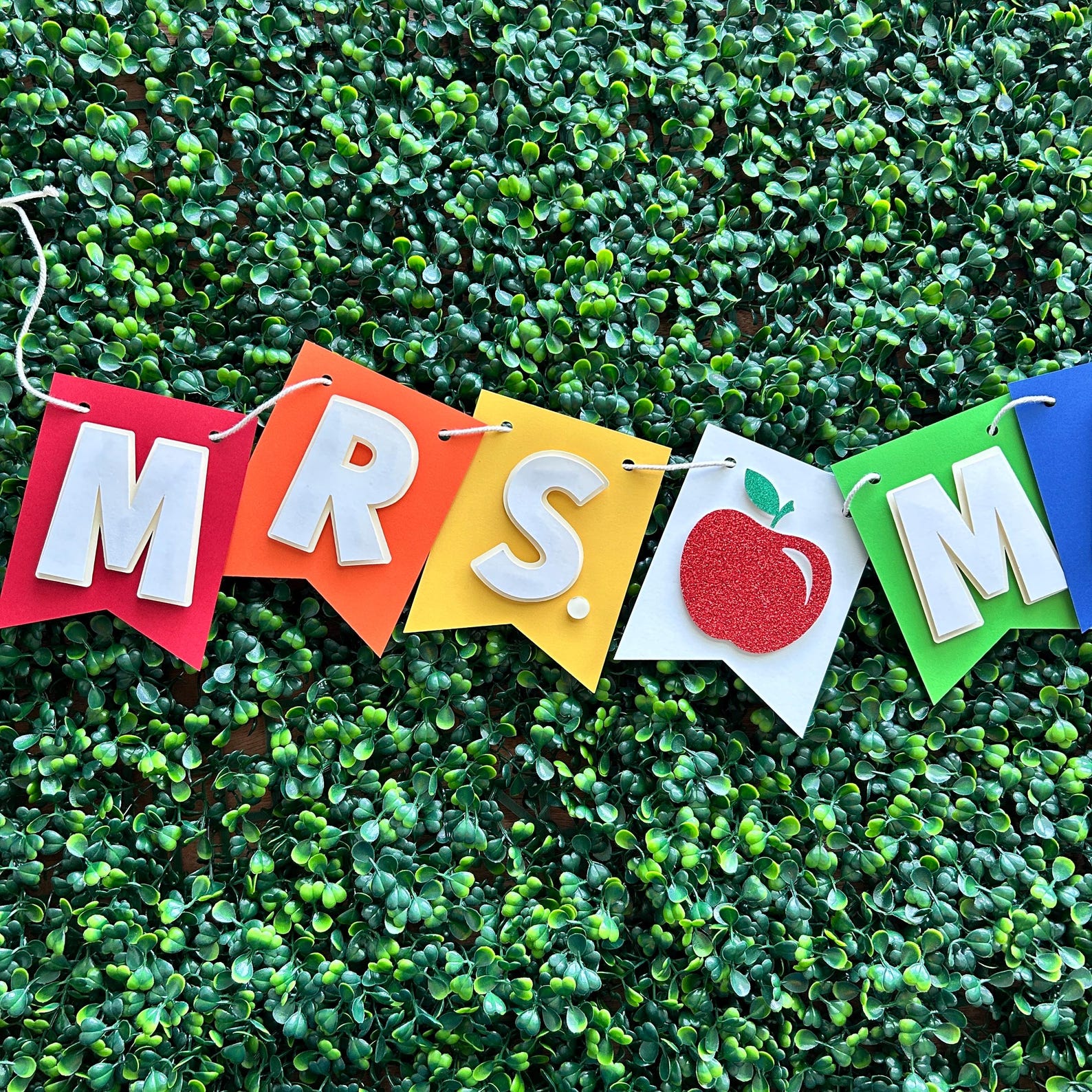 Classroom Teacher Name Banner, Personalized Teacher Banner, Custom Name ...