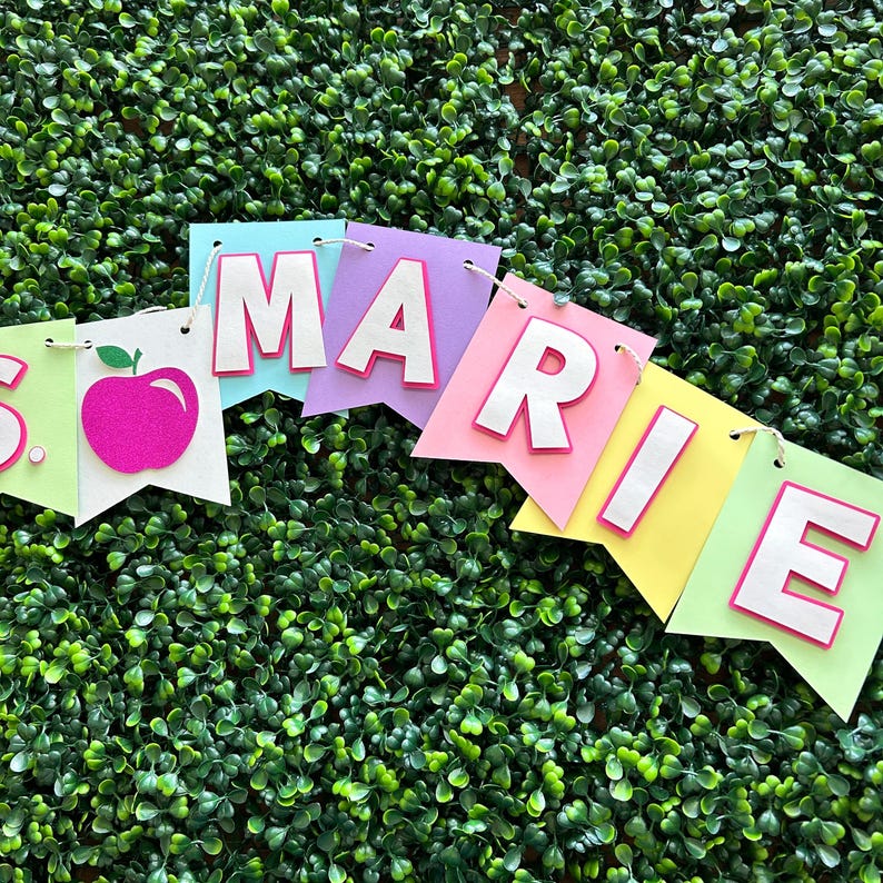 Personalized Teacher Banner, Custom Name Banner, Teacher Gift, Custom ...