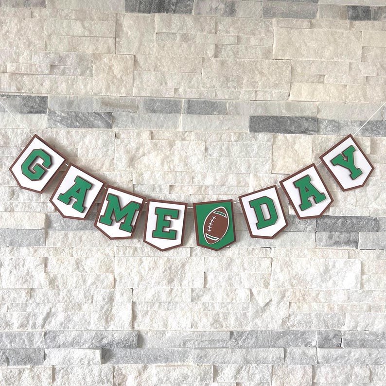 Game Day Football Banner, Football Theme Birthday Decorations, Football ...