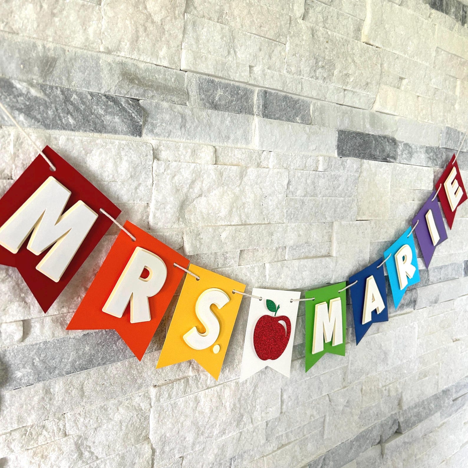 Classroom Teacher Name Banner, Personalized Teacher Banner, Custom Name ...