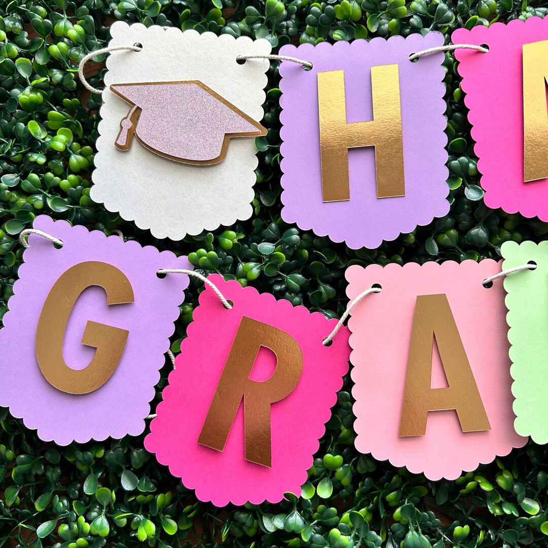 Happy Graduation Banner, Kindergarten Graduation Party Decorations, Pre ...