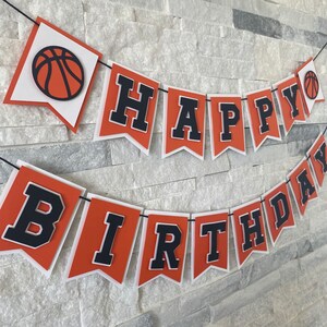 Happy Birthday Basketball Banner, Personalized Basketball Birthday ...