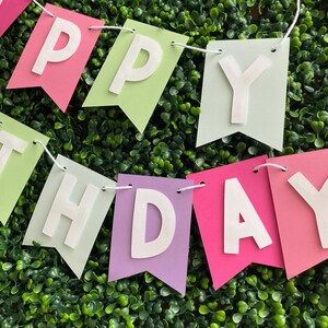 Boho Rainbow Happy Birthday Banner, Pastel Birthday Banner, Party ...
