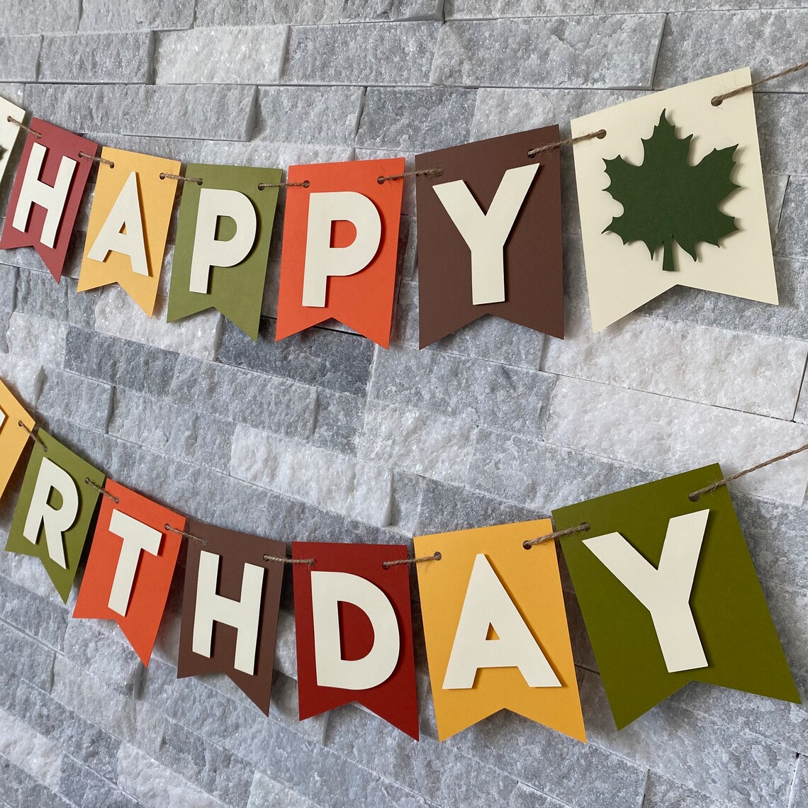 Fall Happy Birthday Banner, Personalized Fall Banner, Thanksgiving ...