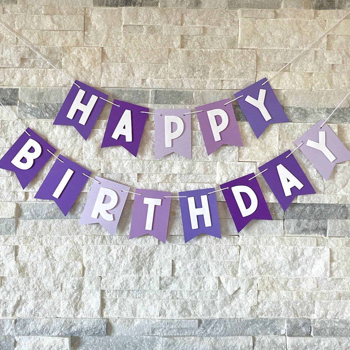 Happy Birthday Banner, Purple Birthday Banner, Purple Custom Banner ...