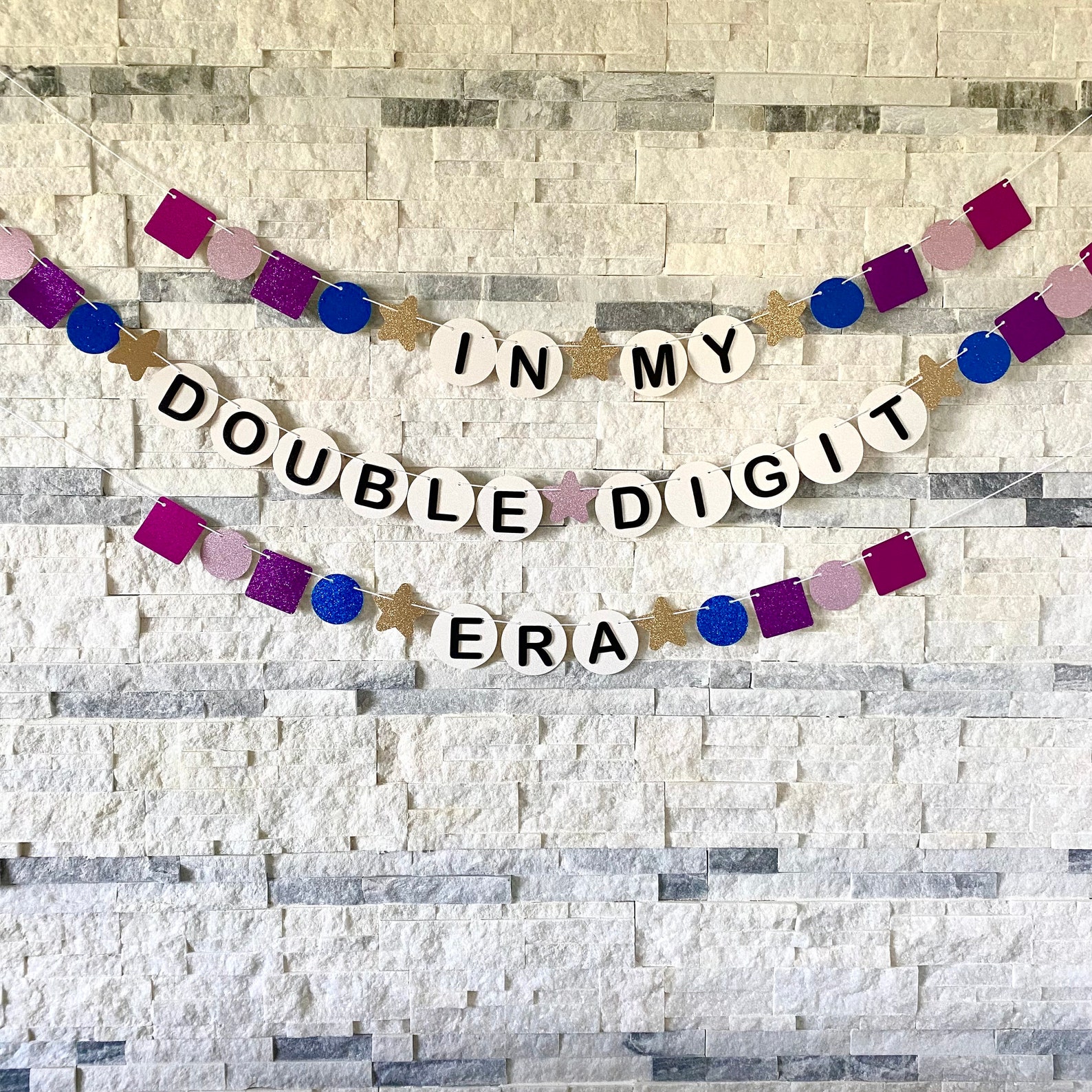 In My Double Digit Era Banner, Friendship Bracelet Birthday Banner ...