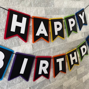 Happy Birthday Rainbow Banner, Happy Birthday Banner, Rainbow Birthday ...