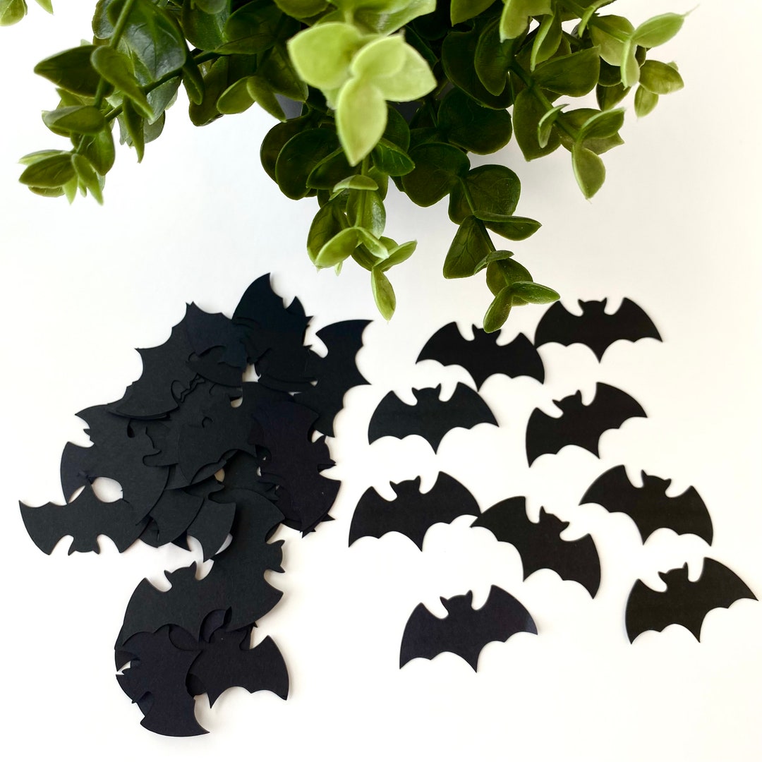 Halloween Bat Confetti: Black Cardstock Die Cuts, 1 Oz Bag - Etsy