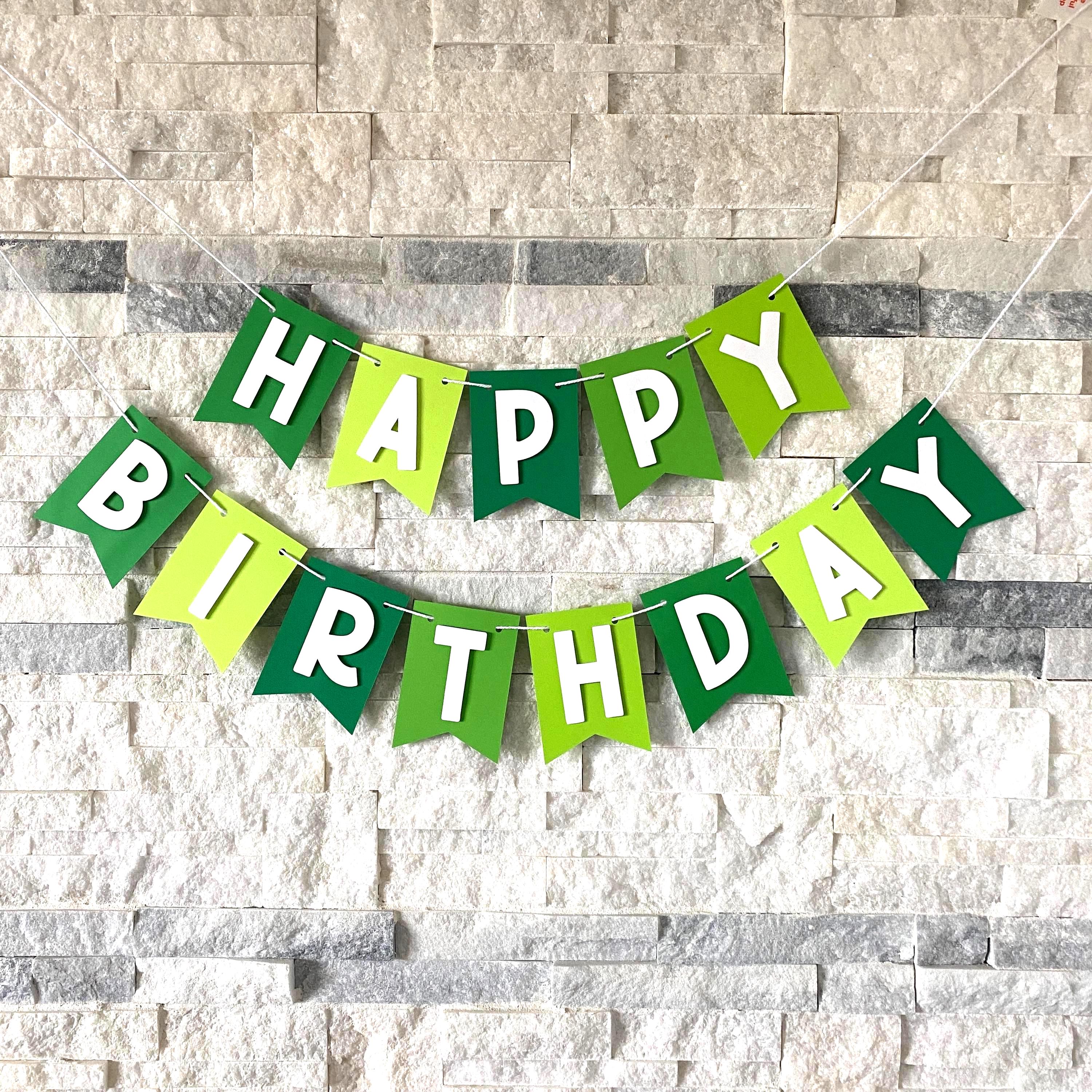 Lime Green Birthday Banner, Happy Birthday Banner, Green Custom Banner ...