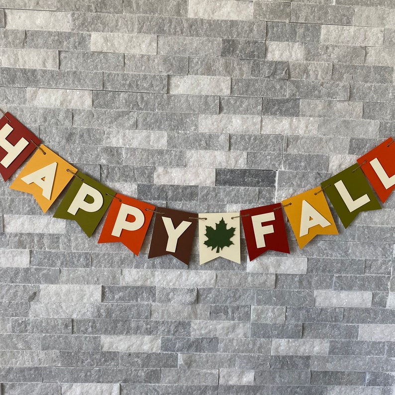 Happy Fall Banner Personalized Fall Banner Thanksgiving - Etsy