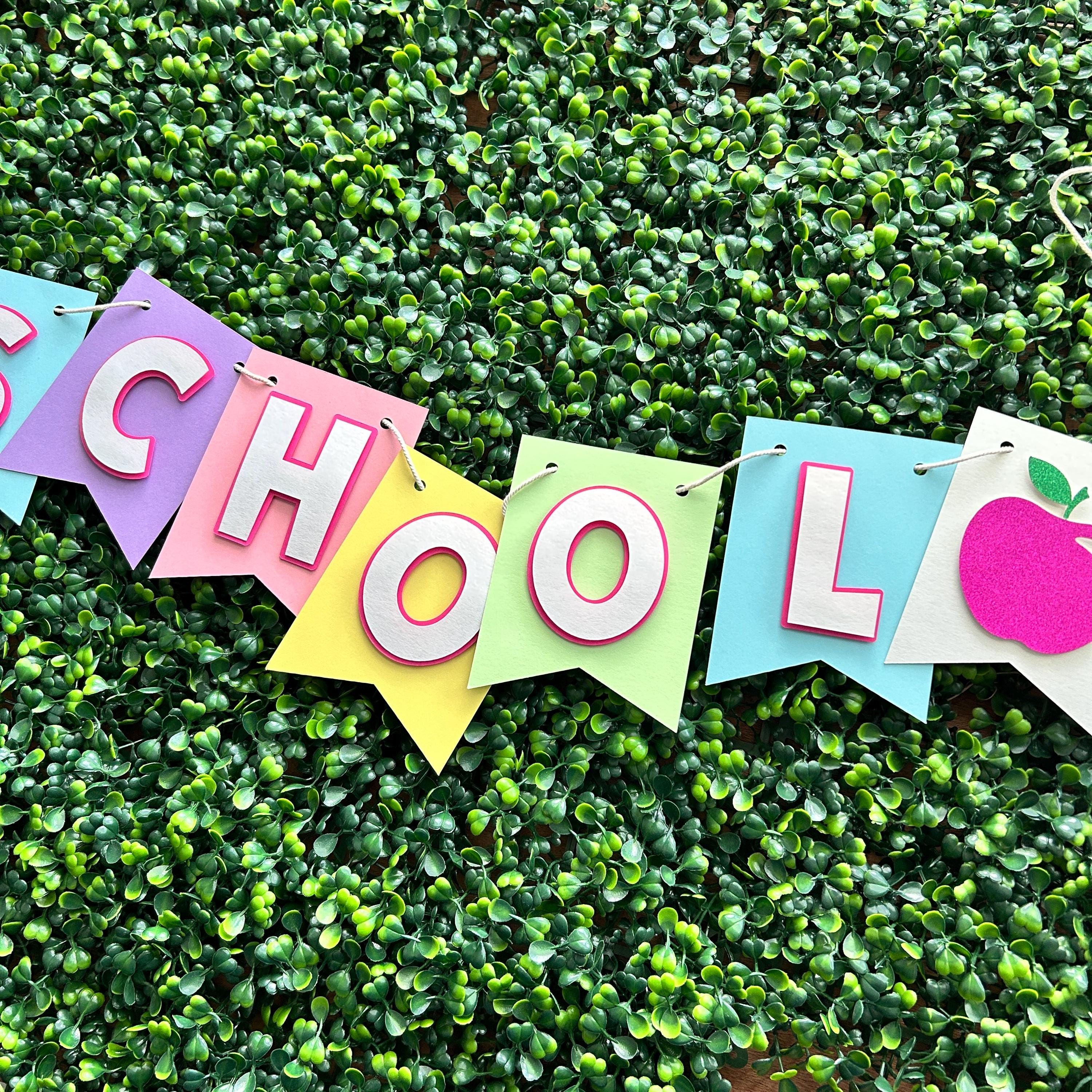 Preschool Pastel Colors Banner, First Day of Preschool, Back to School ...