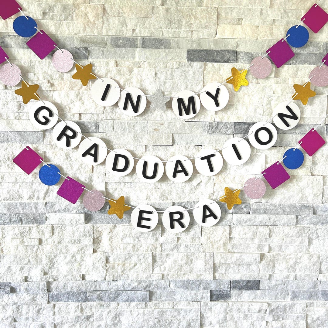 In My Graduation Era Banner, Friendship Bracelet Grad Party Decorations ...