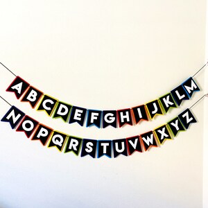 Alphabet Rainbow Banner, Back to School, School Classroom Decorations ...