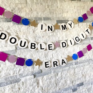 In My Double Digit Era Banner, Friendship Bracelet Birthday Banner ...