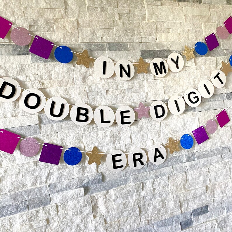 In My Double Digit Era Banner, Friendship Bracelet Birthday Banner ...