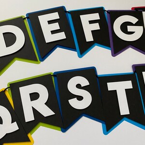 Alphabet Rainbow Banner, Back to School, School Classroom Decorations ...