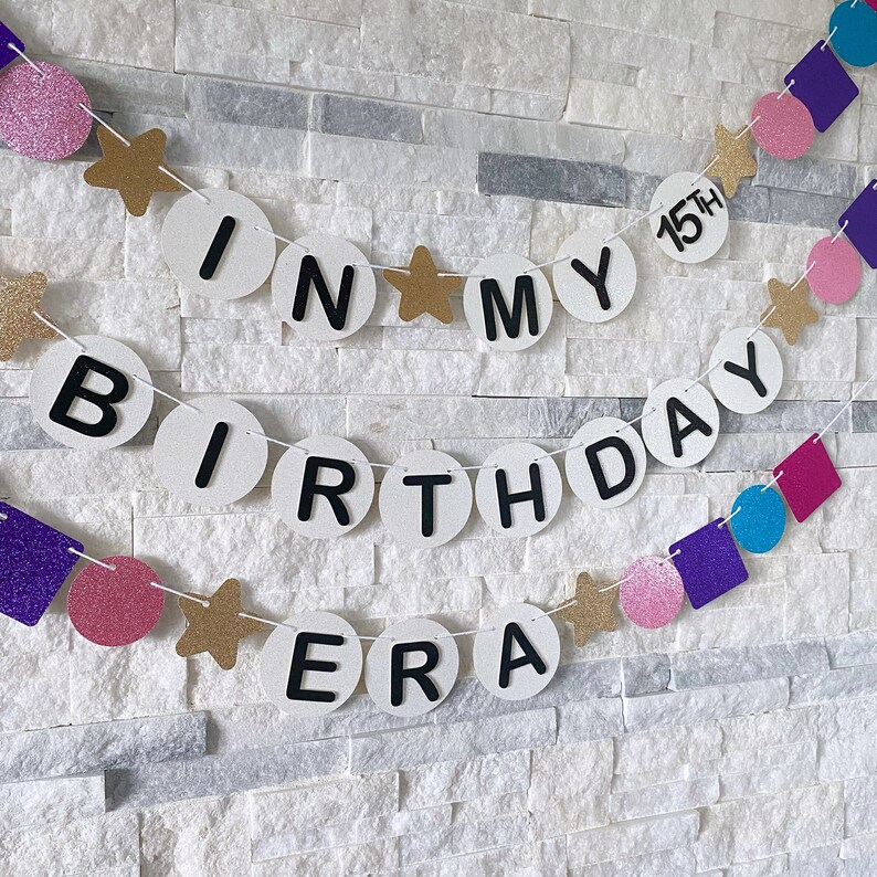 In My Birthday Era Banner, Friendship Bracelet Birthday Banner ...