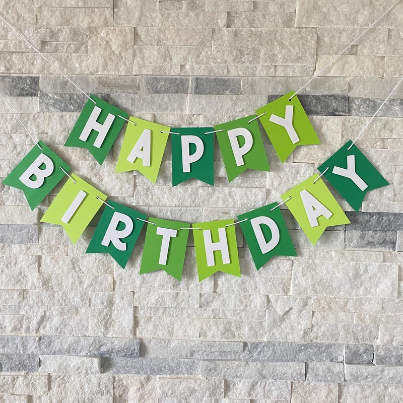 Green Happy Birthday - Etsy