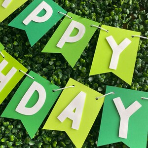 Lime Green Birthday Banner, Happy Birthday Banner, Green Custom Banner ...