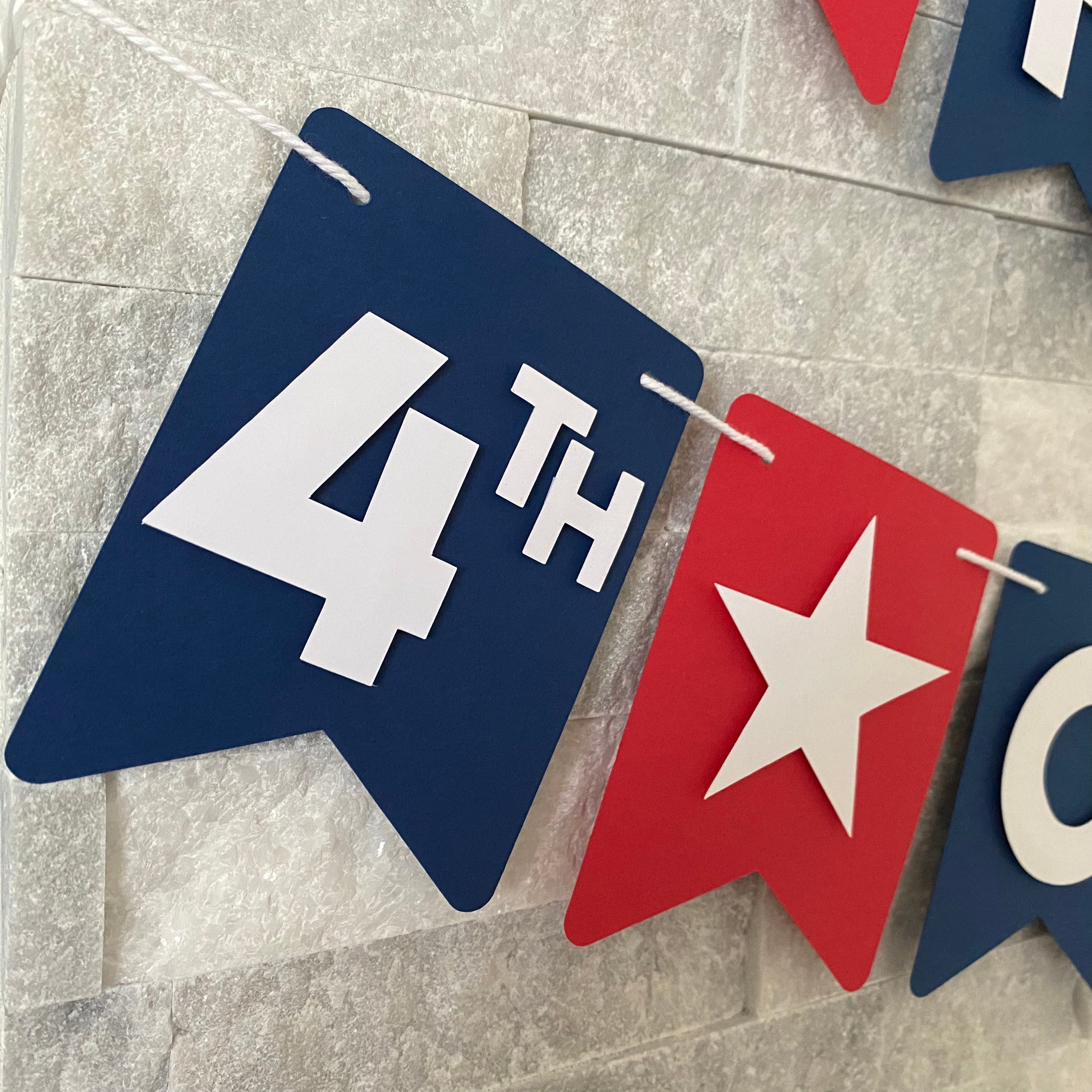 Happy 4th of July Banner Fourth of July Banner Patriotic - Etsy