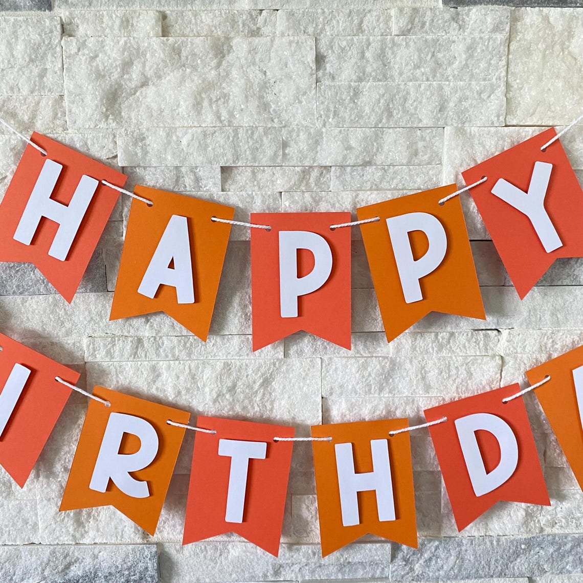 Happy Birthday Banner, Orange Birthday Banner, Custom Banner, Pumpkin ...