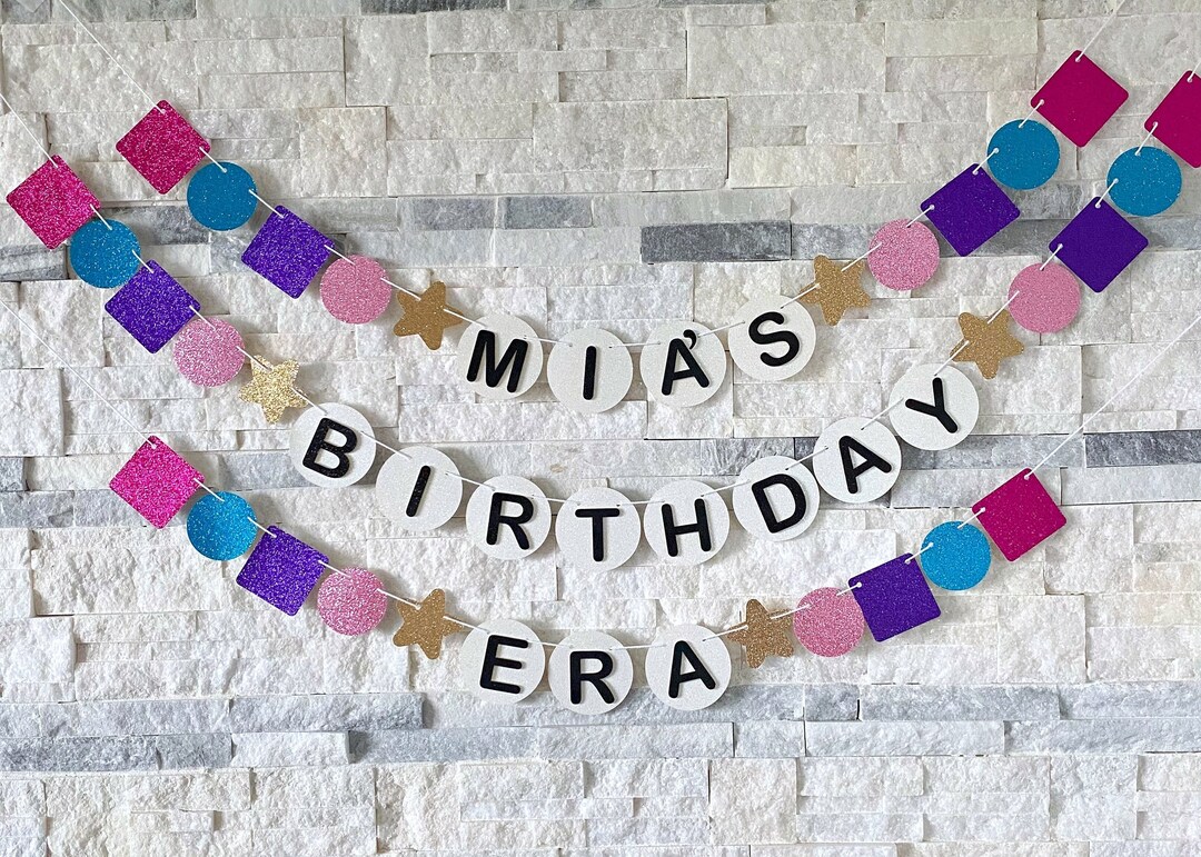 Friendship Bracelet Birthday Banner, Custom Name Bracelet Banner, Teen ...
