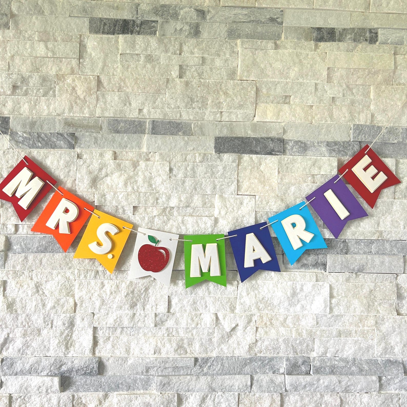Classroom Teacher Name Banner, Personalized Teacher Banner, Custom Name ...