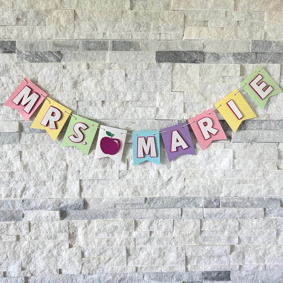 Personalized Teacher Banner, Custom Name Banner, Teacher Gift, Custom ...
