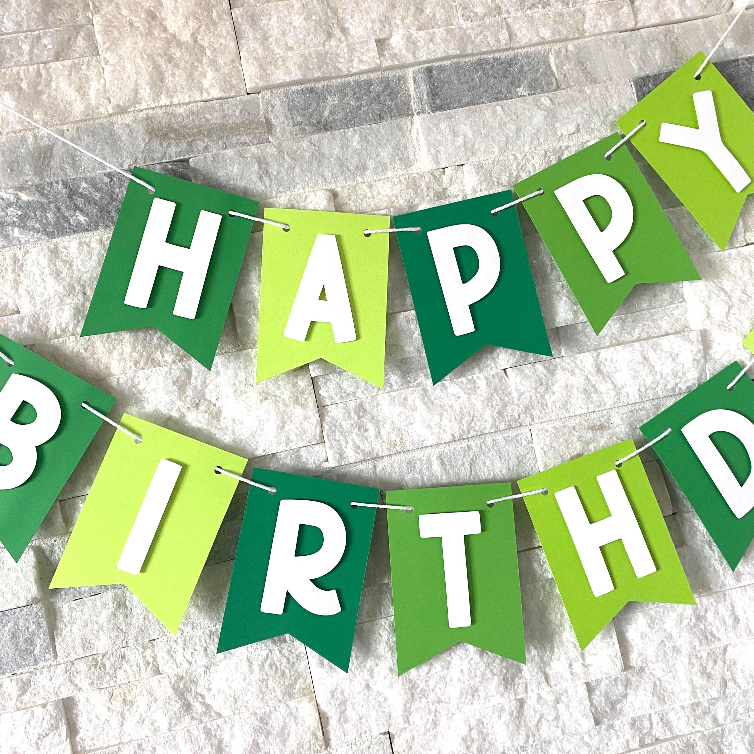 Lime Green Birthday Banner, Happy Birthday Banner, Green Custom Banner ...