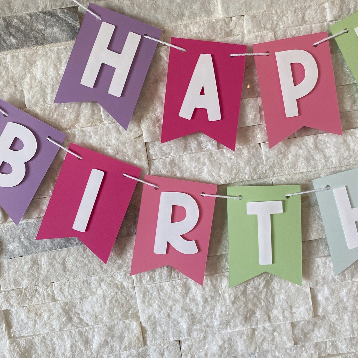 Boho Rainbow Happy Birthday Banner, Pastel Birthday Banner, Party ...