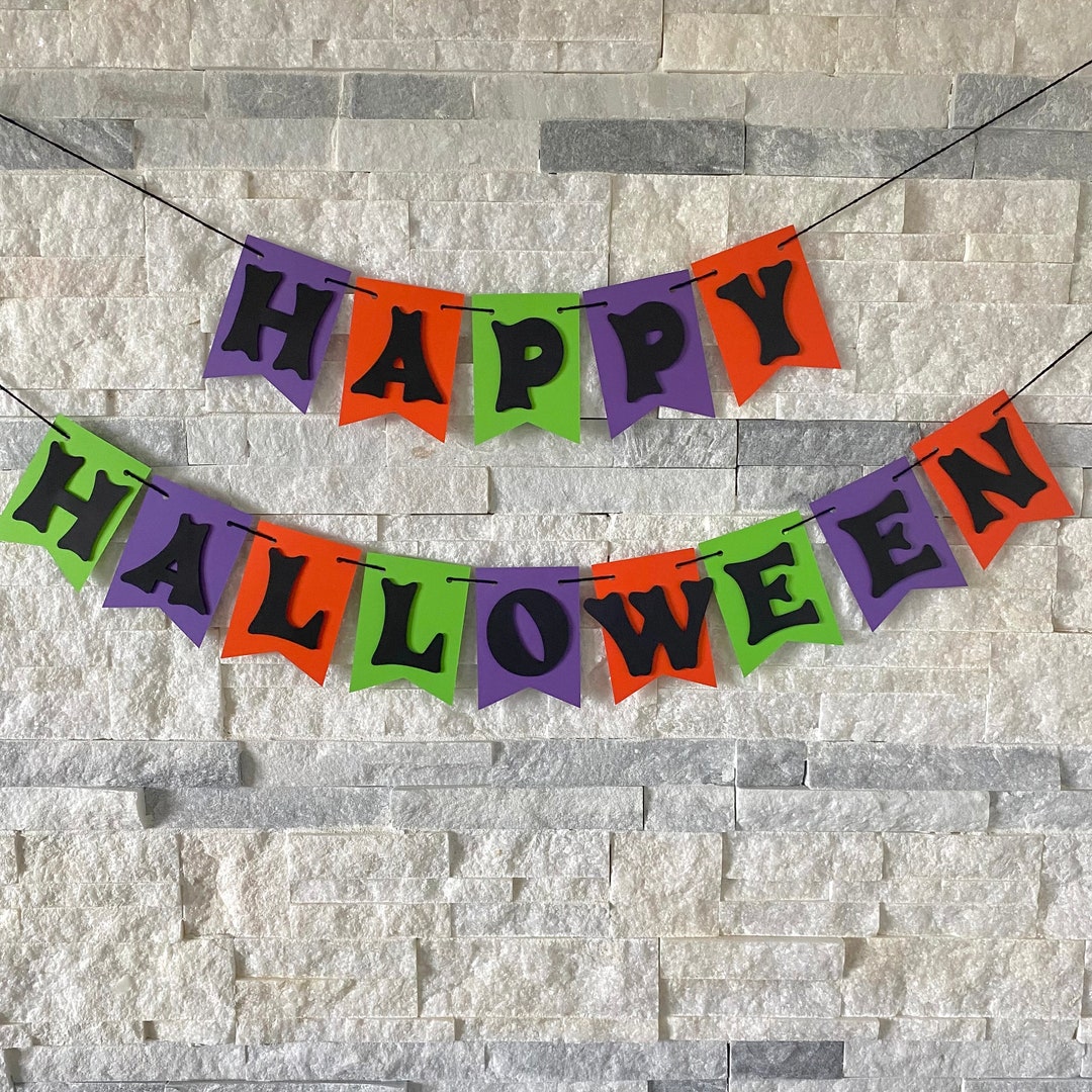 Happy Halloween Banner, Halloween Party Decor, Halloween Decorations ...