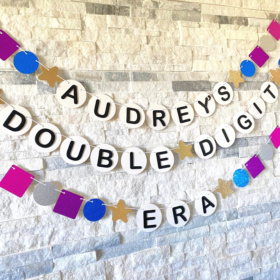 Friendship Bracelet Double Digit Banner, Custom Name Bracelet Banner ...