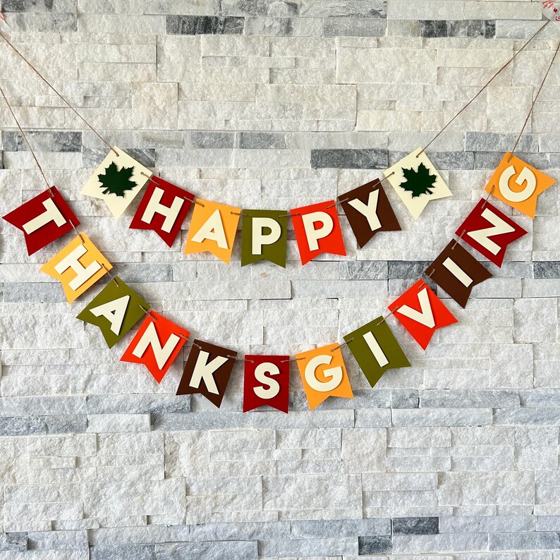 Happy Thanksgiving Banner, Thanksgiving Decorations, Thanksgiving ...