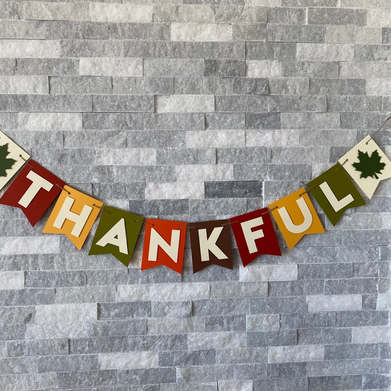 Thankful Banner Personalized Fall Banner Thanksgiving - Etsy