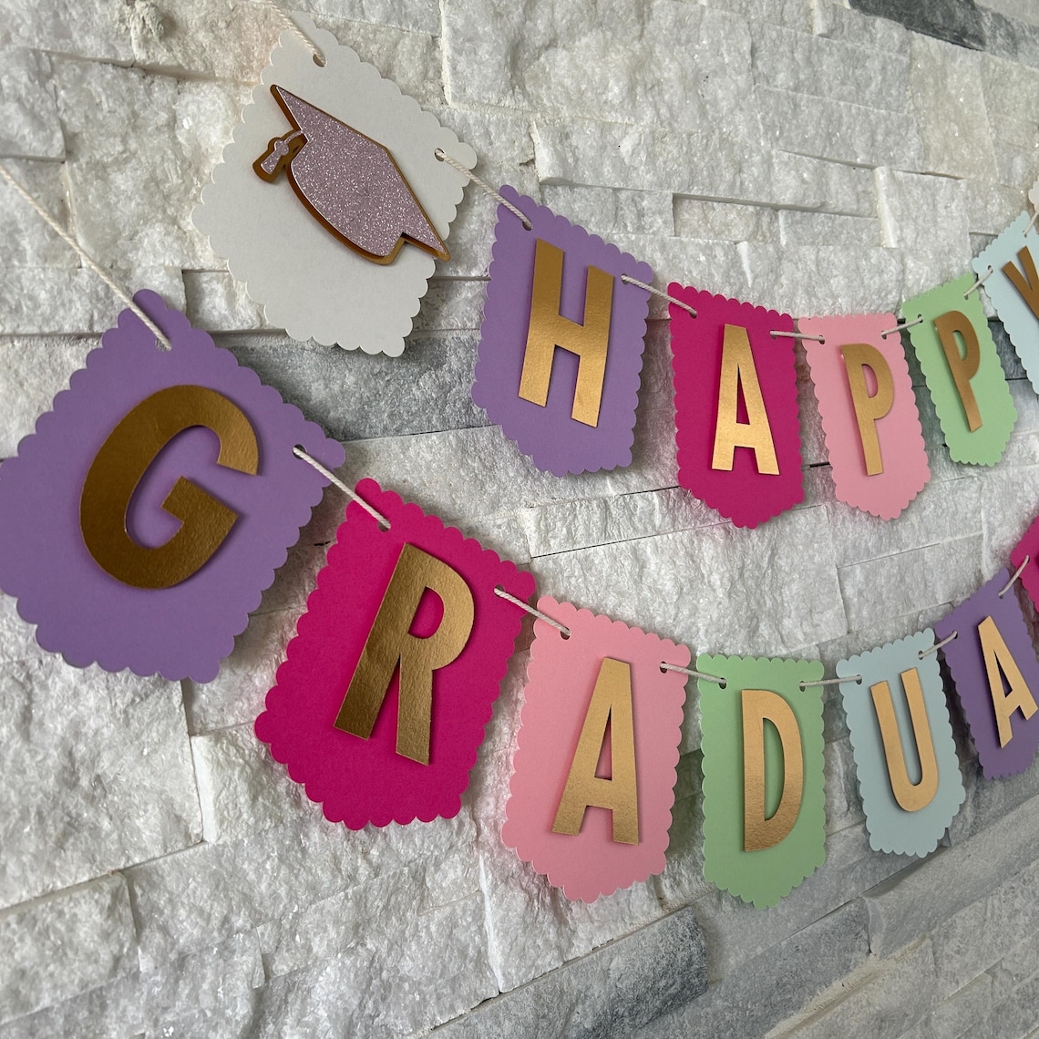 Happy Graduation Banner, Kindergarten Graduation Party Decorations, Pre ...