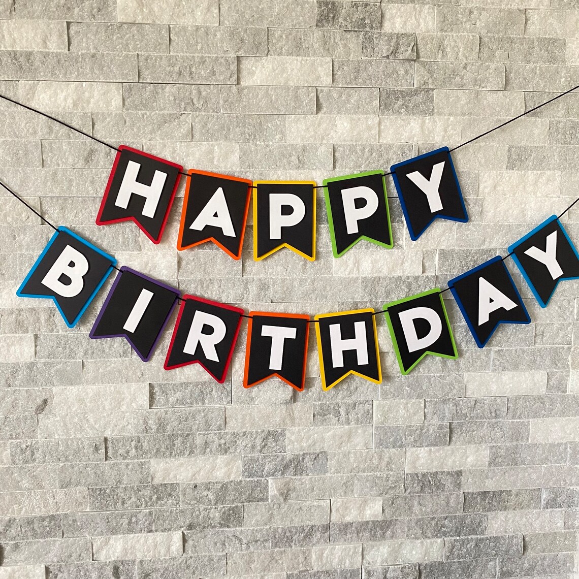 Happy Birthday Rainbow Banner Happy Birthday Banner Rainbow - Etsy