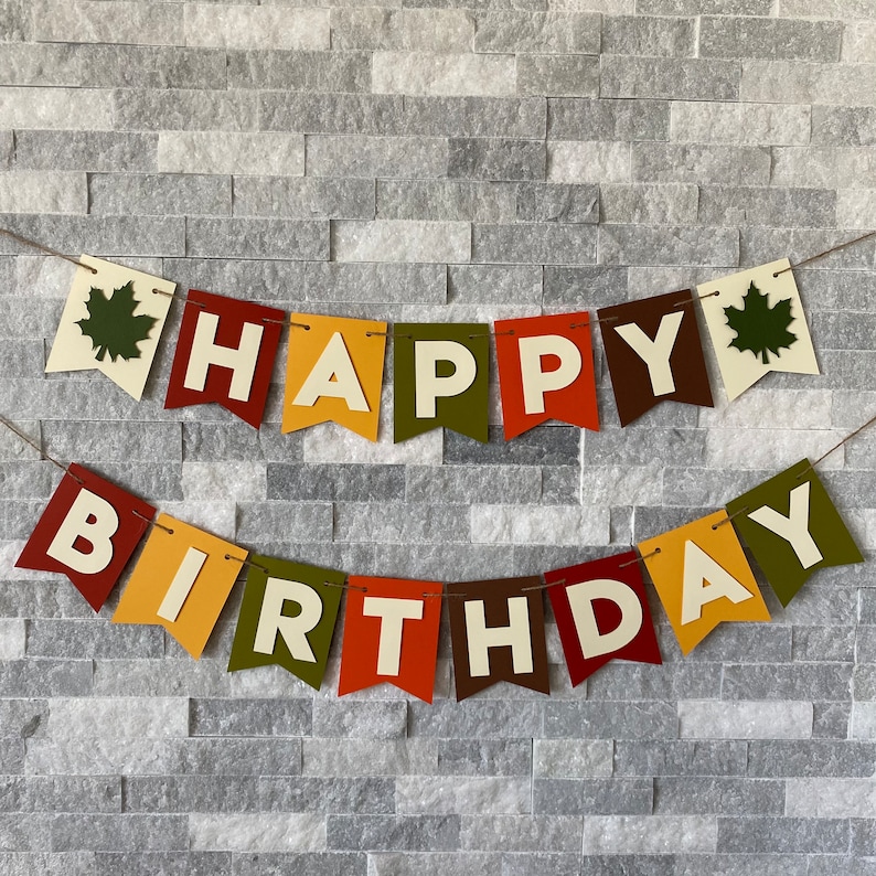 Fall Happy Birthday Banner Personalized Fall Banner - Etsy