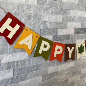 Fall Happy Birthday Banner, Personalized Fall Banner, Thanksgiving ...