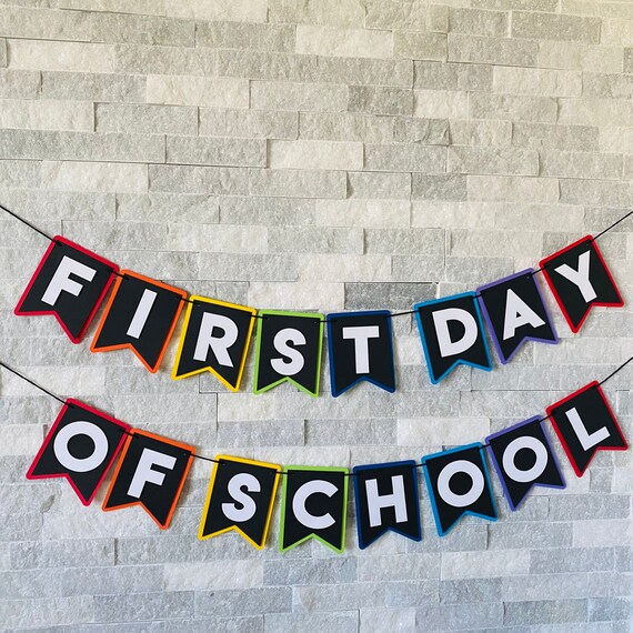 First Day of School Banner Back to School Banner First Day - Etsy