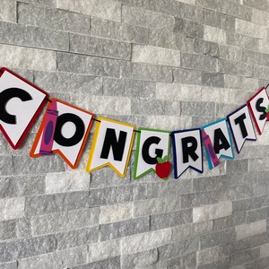 Congrats Banner, Preschool Graduation Garland, Kindergarten Party ...