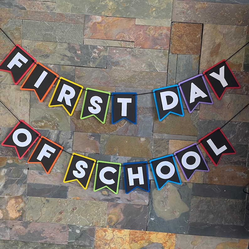 First Day of School Banner, Back to School Banner, First Day of School ...
