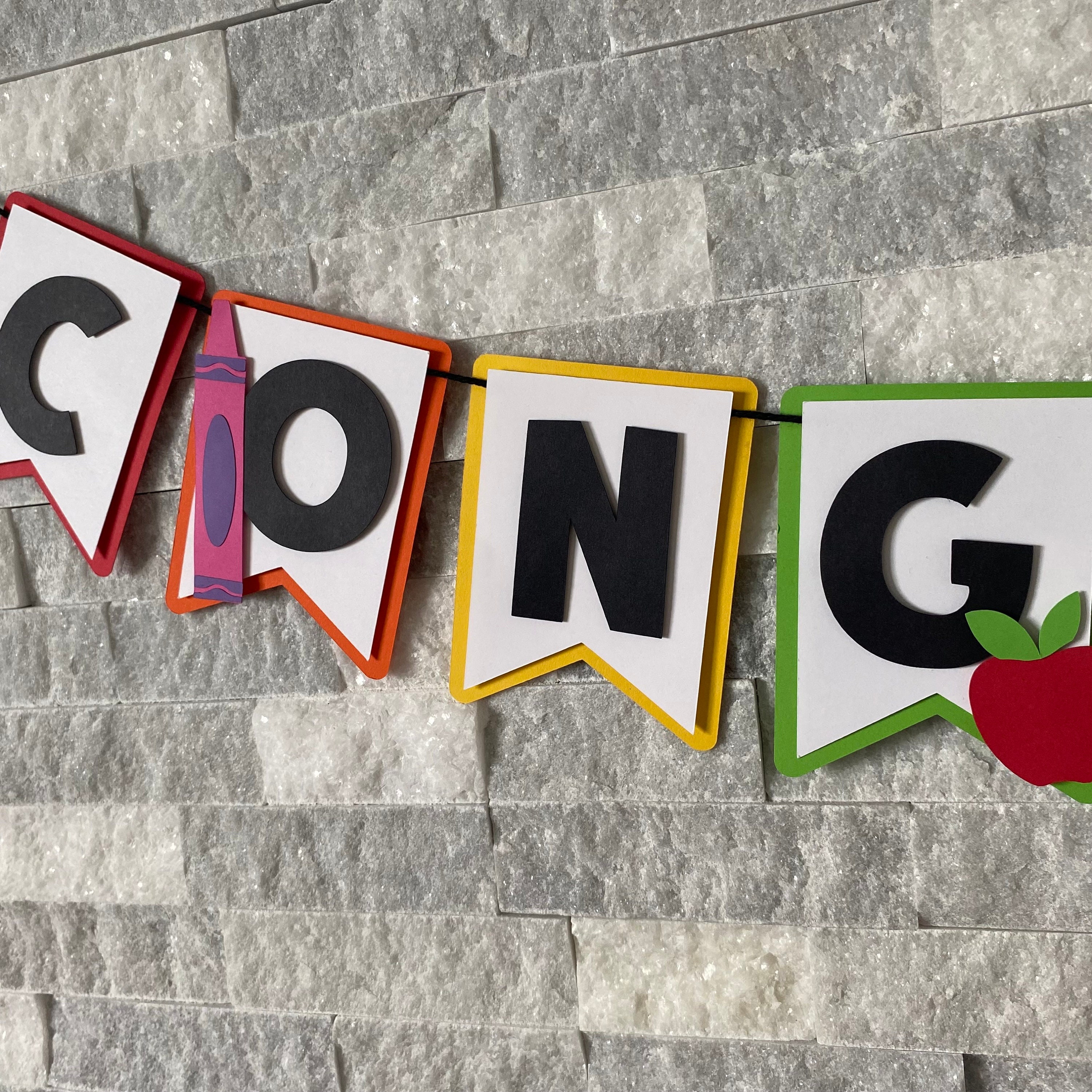 Congrats Banner Preschool Graduation Garland Kindergarten - Etsy