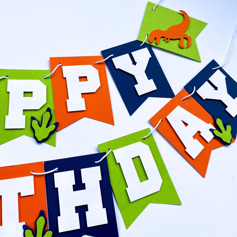 Dinosaur Birthday Banner Dinosaur Personalized Banner - Etsy