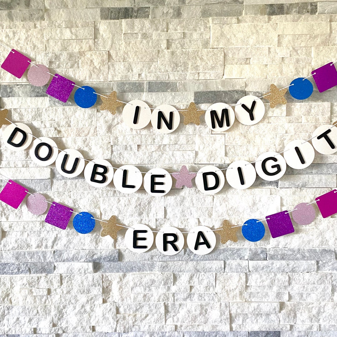 In My Double Digit Era Banner, Friendship Bracelet Birthday Banner ...