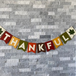 Thankful Banner, Personalized Fall Banner, Thanksgiving Banner ...