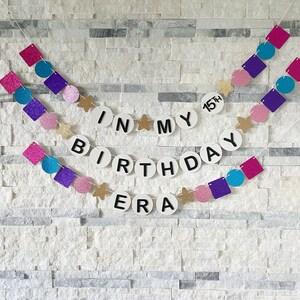 In My Birthday Era Banner, Friendship Bracelet Birthday Banner ...